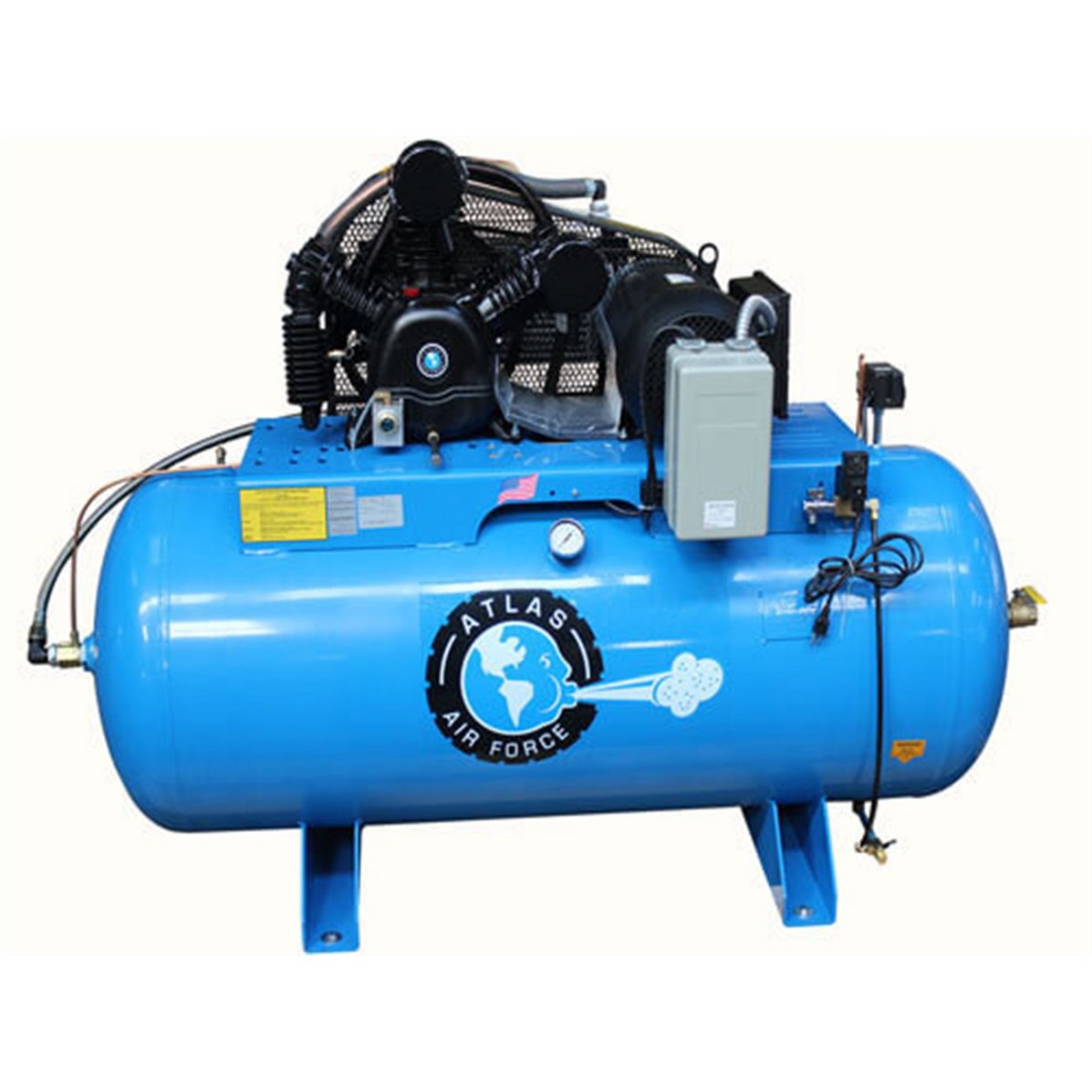 Atlas 7.5HP 120 Gallon Air Compressor – ATAF9PLUS-17-120G-H | Plus Pac — Prime Industrial USA