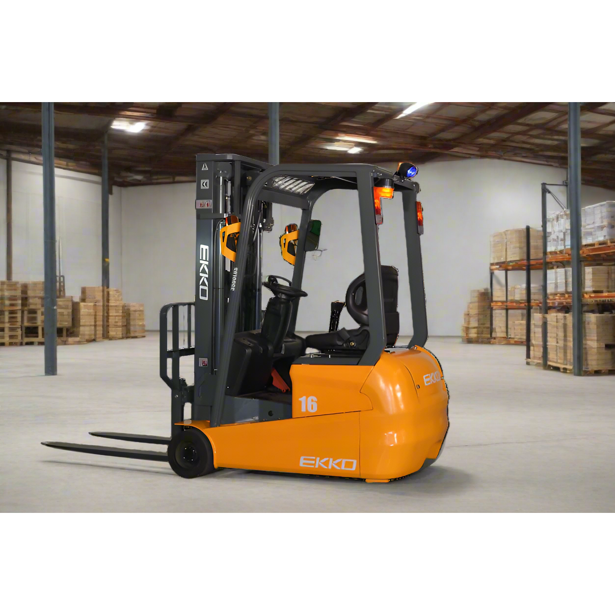 3-Wheel Electric Forklift | 3500 lbs | 177"Lift | EKKO EK16A-177 ...