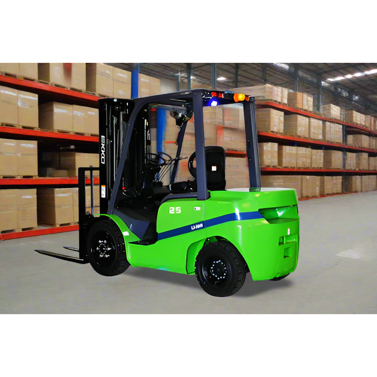 4 Wheel Electric Forklift | 5000 lbs Capacity | Raised Height 185 ...