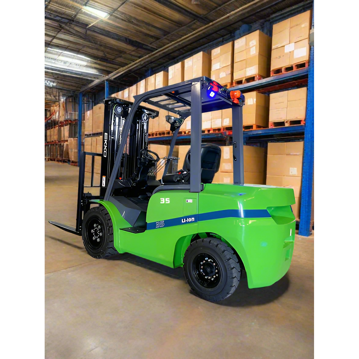4 Wheel Electric Forklift | 7000 lbs Capacity | Raised Height 185 ...