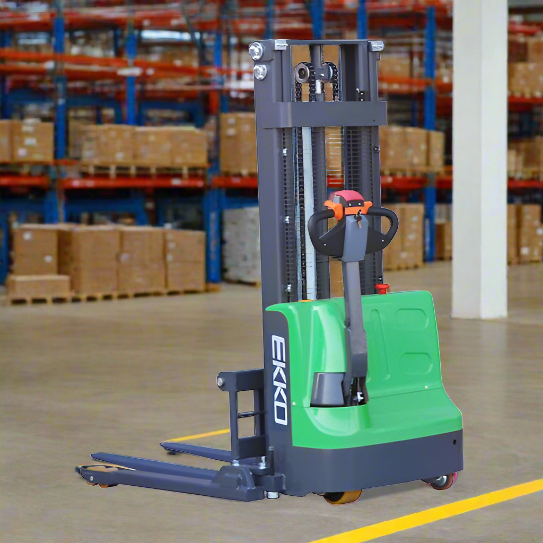 Electric Straddle Stacker | 2640 lbs Capacity | Lift Height 98'' | EKK ...