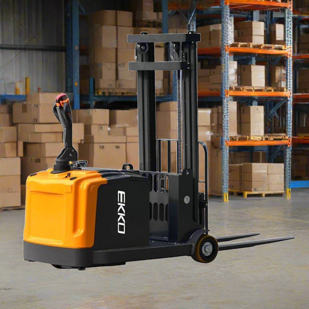 Electric Counterbalanced Walkie Stacker | 3300 lbs. | Lift Height 138 ...