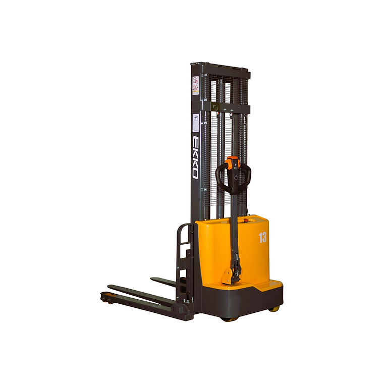 Full Powered Straddle Stacker | 2800 lb Cap. | 138" Height | EKKO EB13 ...