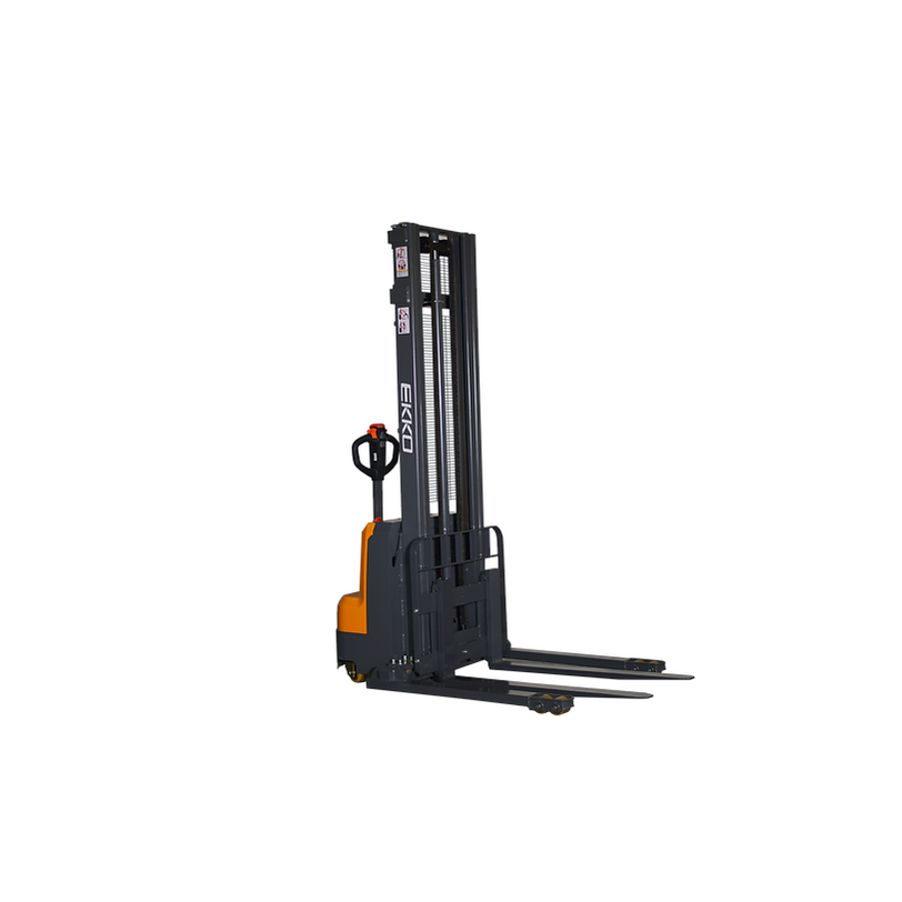 Full Powered Straddle Stacker | 3000 lb. Cap.| 138" Height | EKKO EB14 ...
