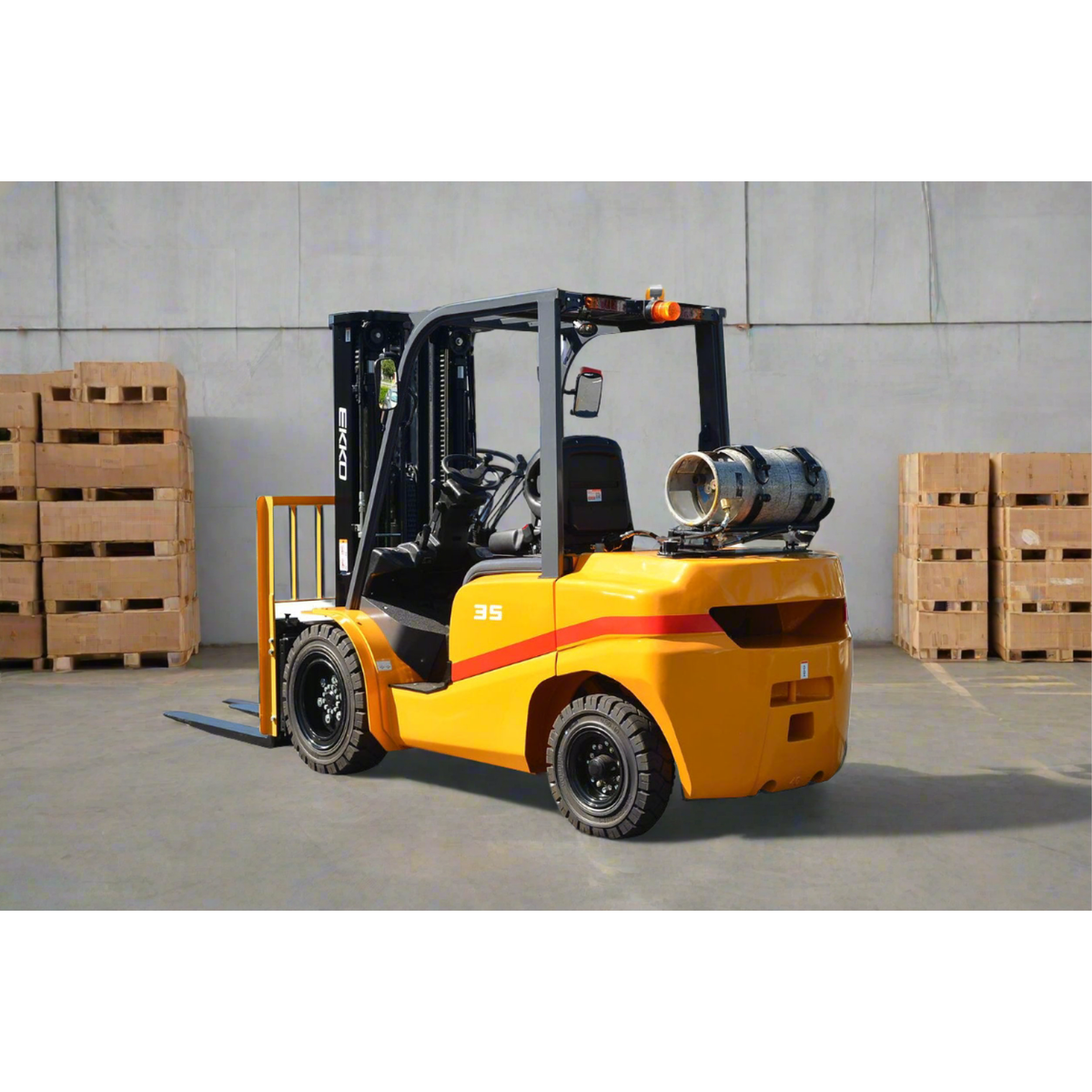 4 Wheel Forklift | Liquid Propane | 7000 lbs Capacity | EKKO EK35TLP ...