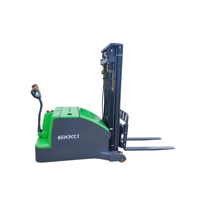 Counterbalanced Walkie Stacker | 3000 lbs | 130" Height | EKKO EK14C-1 ...