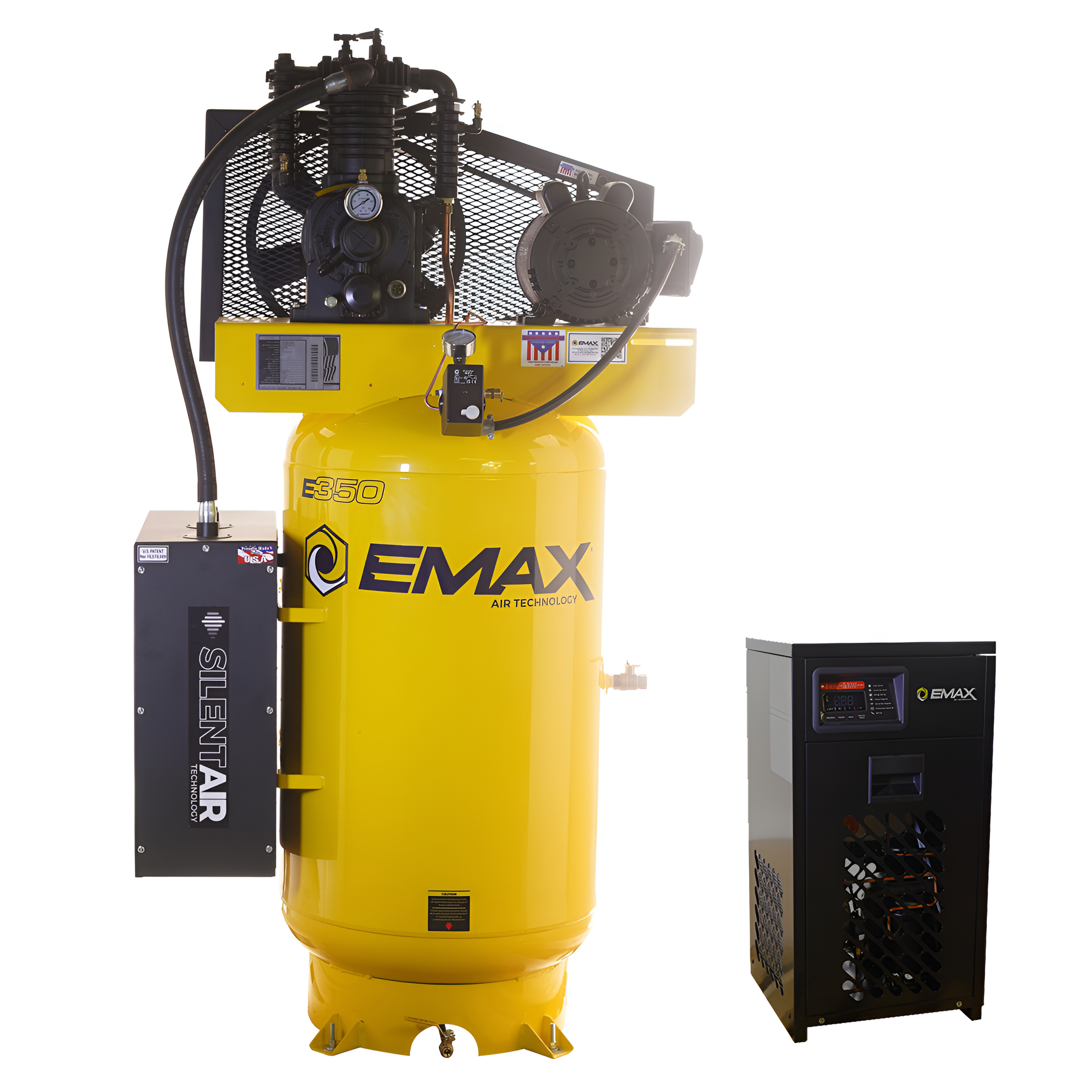 Emax Compressor 5HP Silent Industrial Air Compressor 80 Gallon Vertica ...