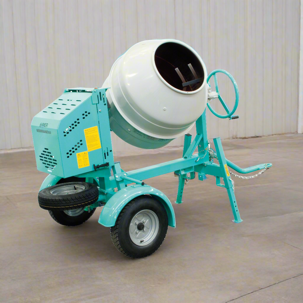 Towable Multi-Mixer | 5.5 HP | Steel Drum | IMER Workman II 350 - 1105 ...