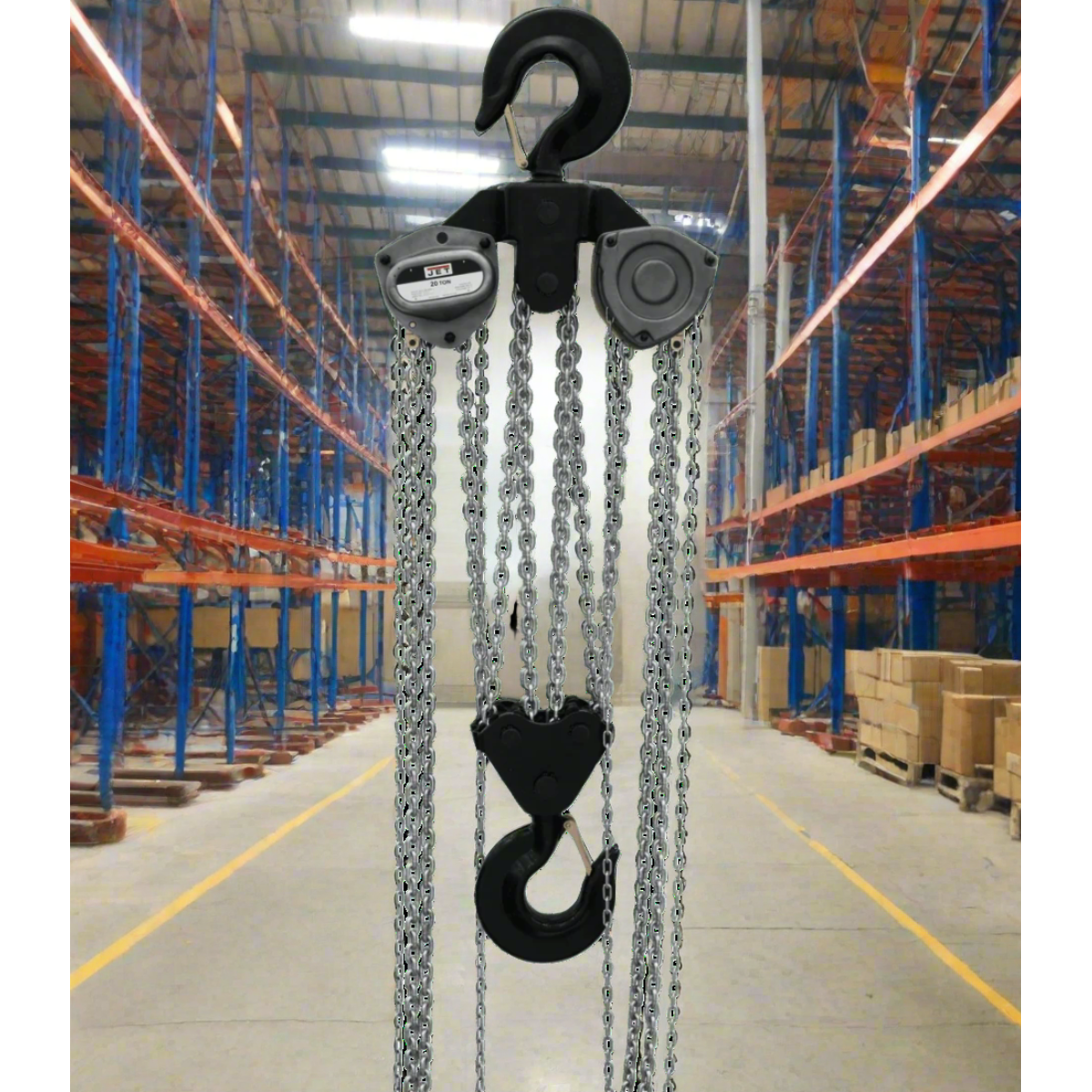 Hand Chain Hoist | 20-Ton | 15' Lift and Overload Protection |JET JT9 ...