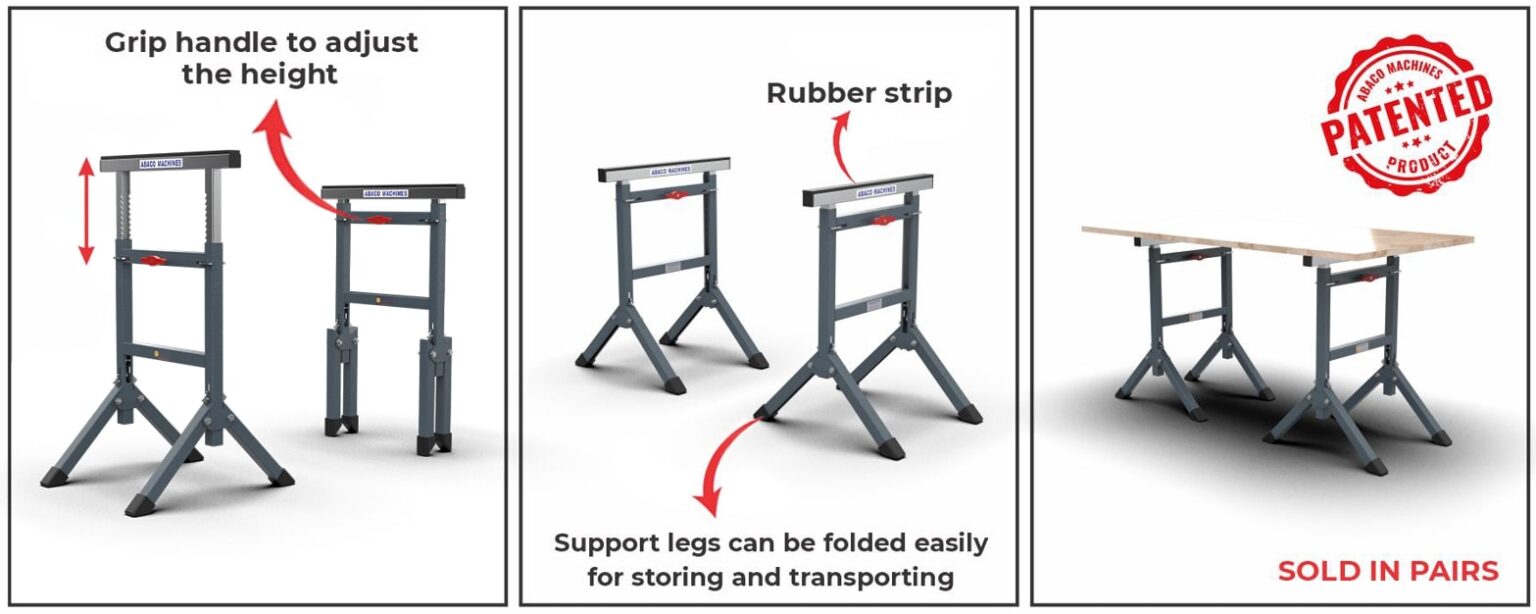 Abaco Easy Adjustable Fabrication Stand Seni – Adjustable Slab Support ...