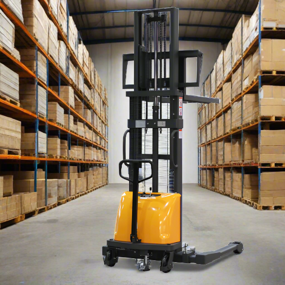 Electric Straddle Stacker | 3300 lbs. Capacity | 98'' Lifting Height ...