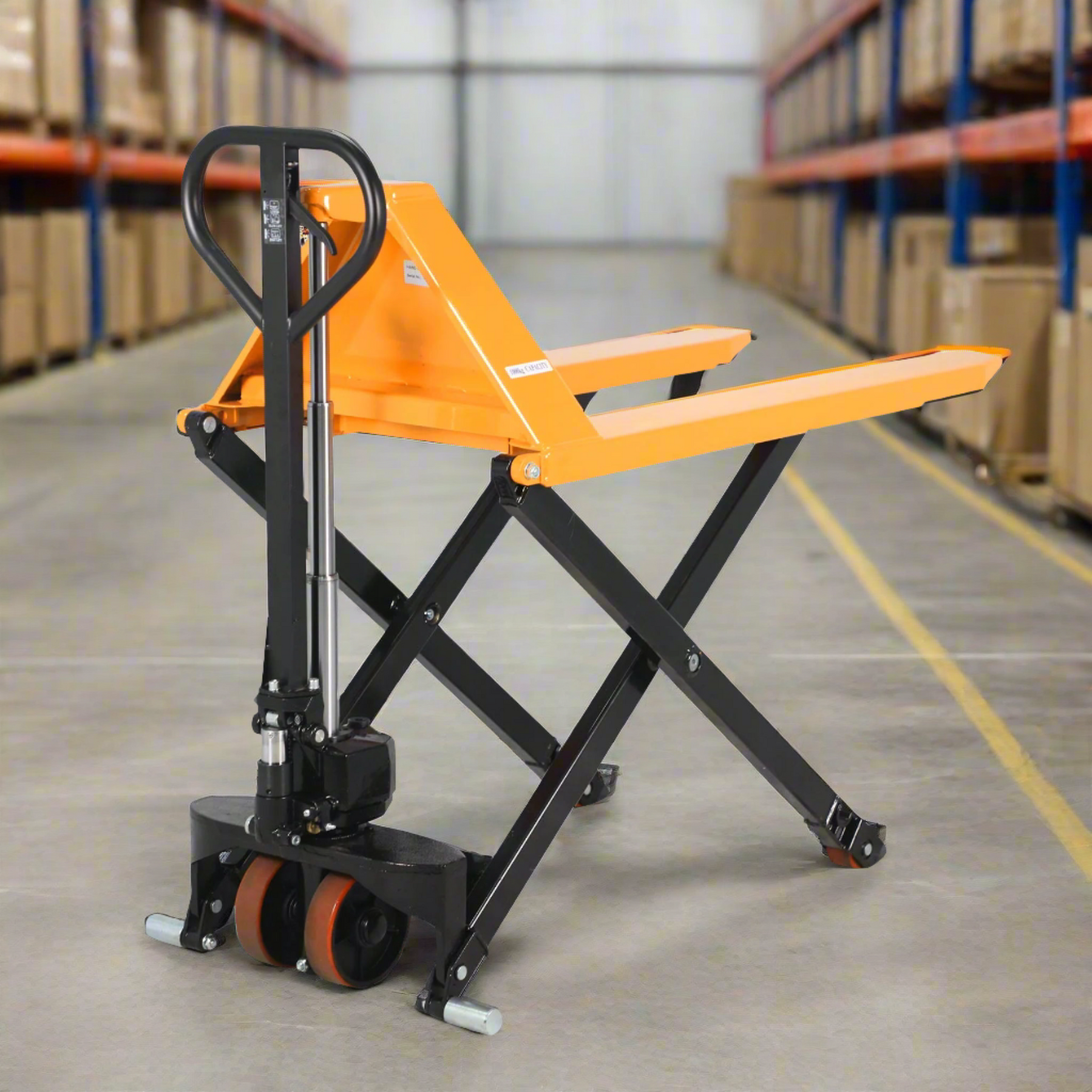Pallet Jack | 2200 lbs. Capacity | 45'' x 27'' | 31.5'' Lift Height ...