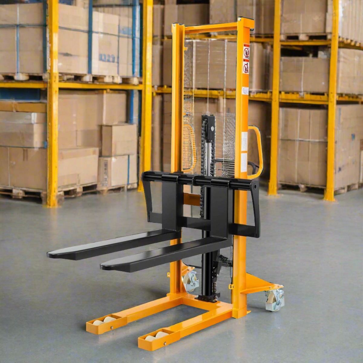 Manual Pallet Stacker | Hydraulic | 2200 lbs. Capacity | 63'' Lift Hei ...