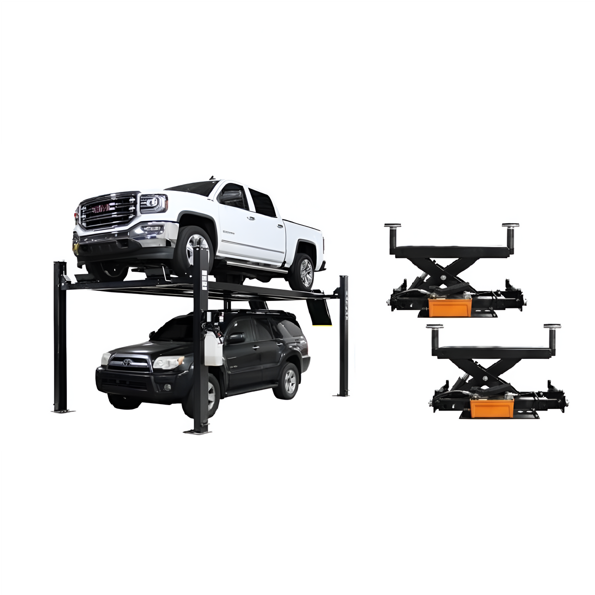 Atlas APEX9 ALI Certified 4-Post Lift with RJ6 Rolling Bridge Jacks Co ...