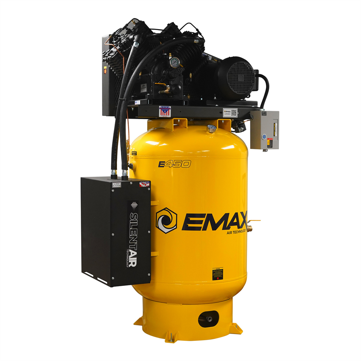 Emax Compressor Industrial Plus Silent Air 10-HP 120-Gallon Two-Stage ...