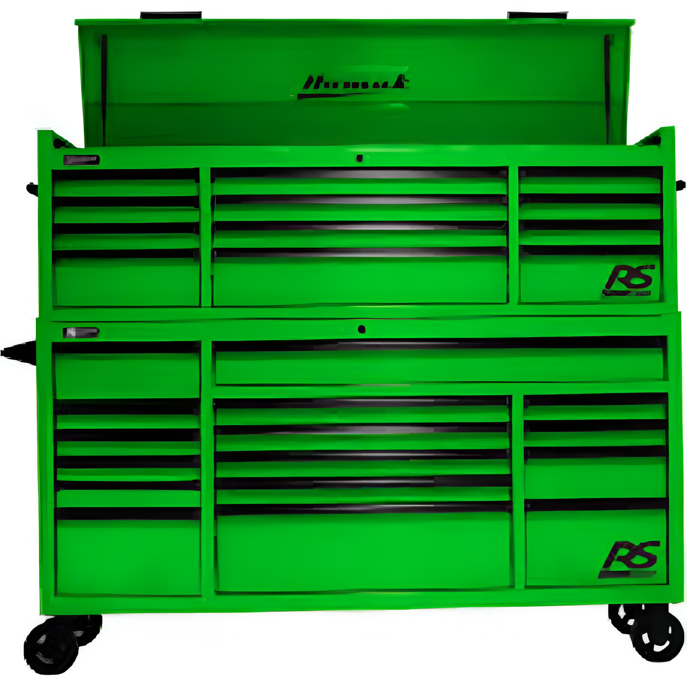 Homak Manufacturing 72" RS Pro 12-Drawer Top Chest and 16-Drawer Rolle ...