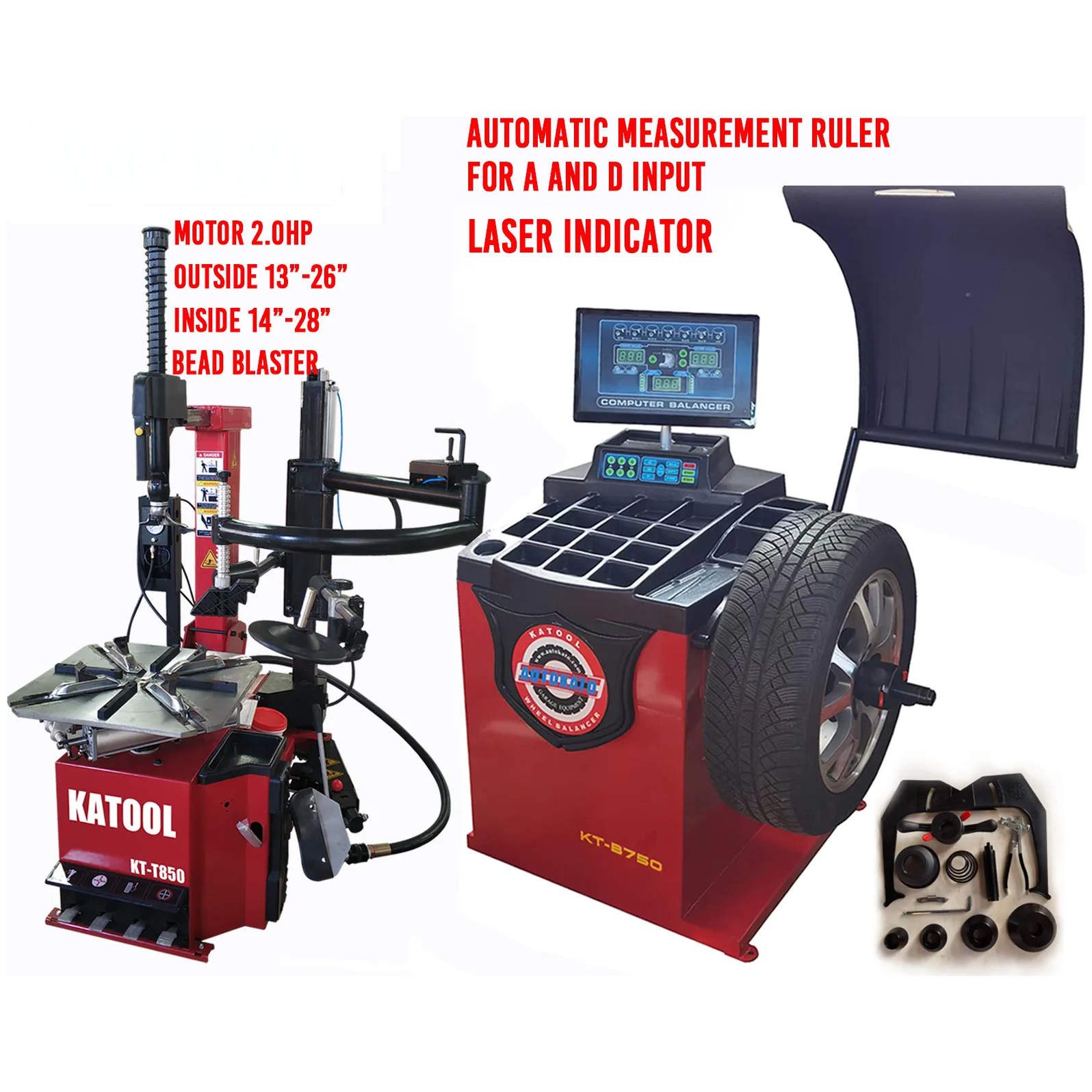 Combo | Tire Changer and Wheel Balancer | Katool T850+B750 — Prime Industrial USA