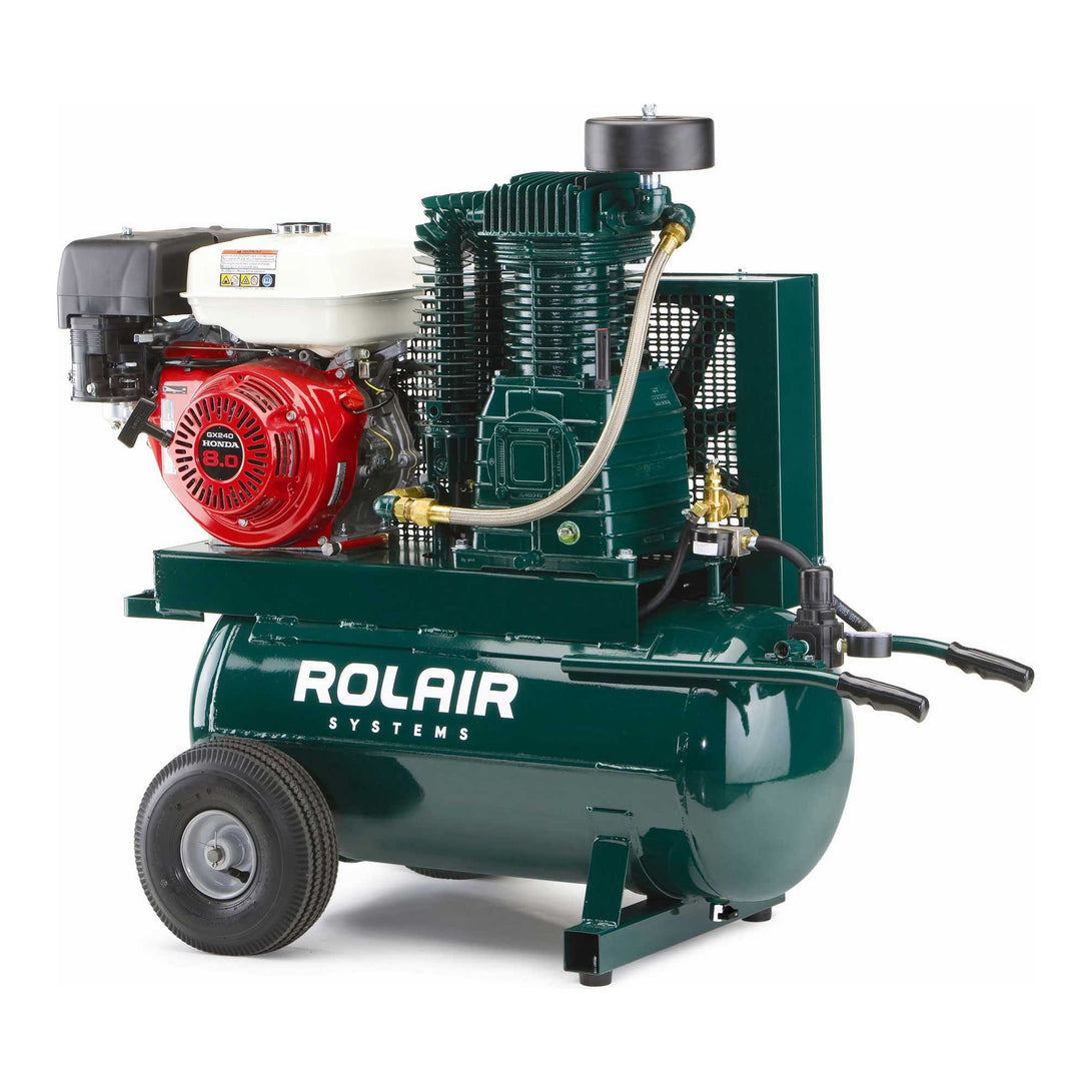 Gas Powered Wheeled Air Compressor | 9HP | Rolair Systems 8230HK30 ...