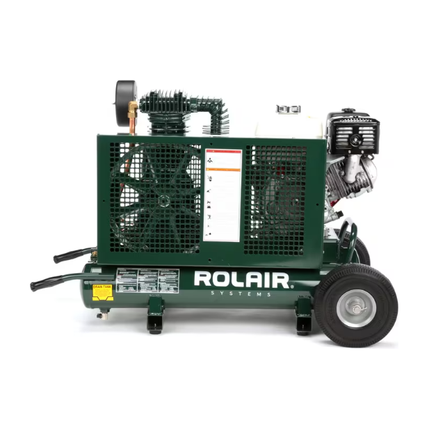 Gas Powered Wheeled Air Compressor | 9HP | Rolair Systems 8422HK30 ...