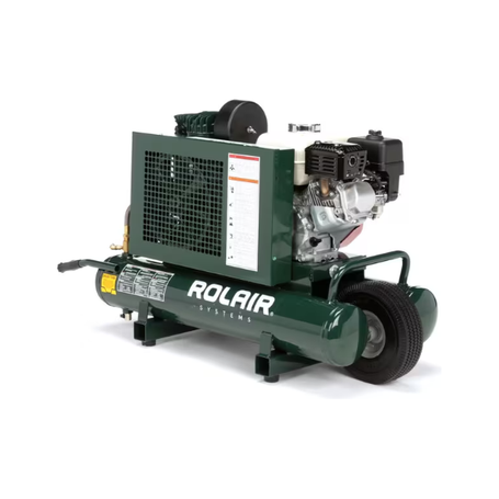 Gas Powered Wheeled Air Compressor | 5.5HP | Rolair Systems 4090HK17 ...