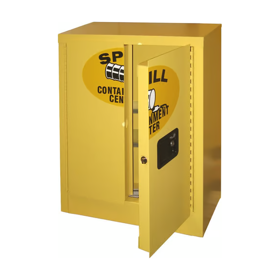 Spill Containment Storage Cabinet | 6 Cubic Feet | 1 Manual Door | Sec ...