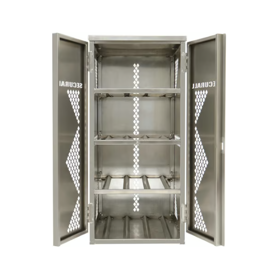 LP Cylinder Storage Cabinet | 8/20 or 33 lb | Steel | Horizontal | Sec ...