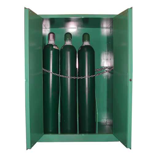 Medical Gas Cylider Storage Cabinet | 12 Capacity | H Oxygen | Self-La ...