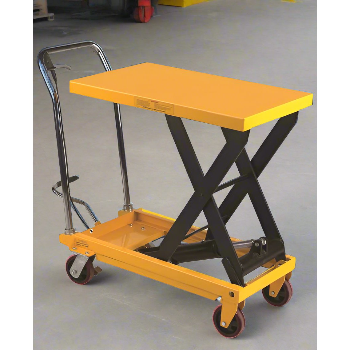 Wesco 260199 Fixed Handle Scissor Lift Table – 700 lb Capacity, 19.5 ...