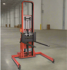 Powered Stacker | 3" x 42" Fork | 2000 lb Capacity | Adjustable | Wesc ...