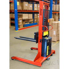 Powered Stacker | 3" x 25" Fork | 1500 lb Capacity | Fixed Base | Wesc ...