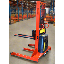 Powered Stacker | 3" x 42" Fork | 2000 lb Capacity | Fixed Base | Wesc ...