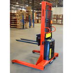 Powered Stacker | 3" x 42" Fork | 2000 lb Capacity | Fixed Base | Wesc ...